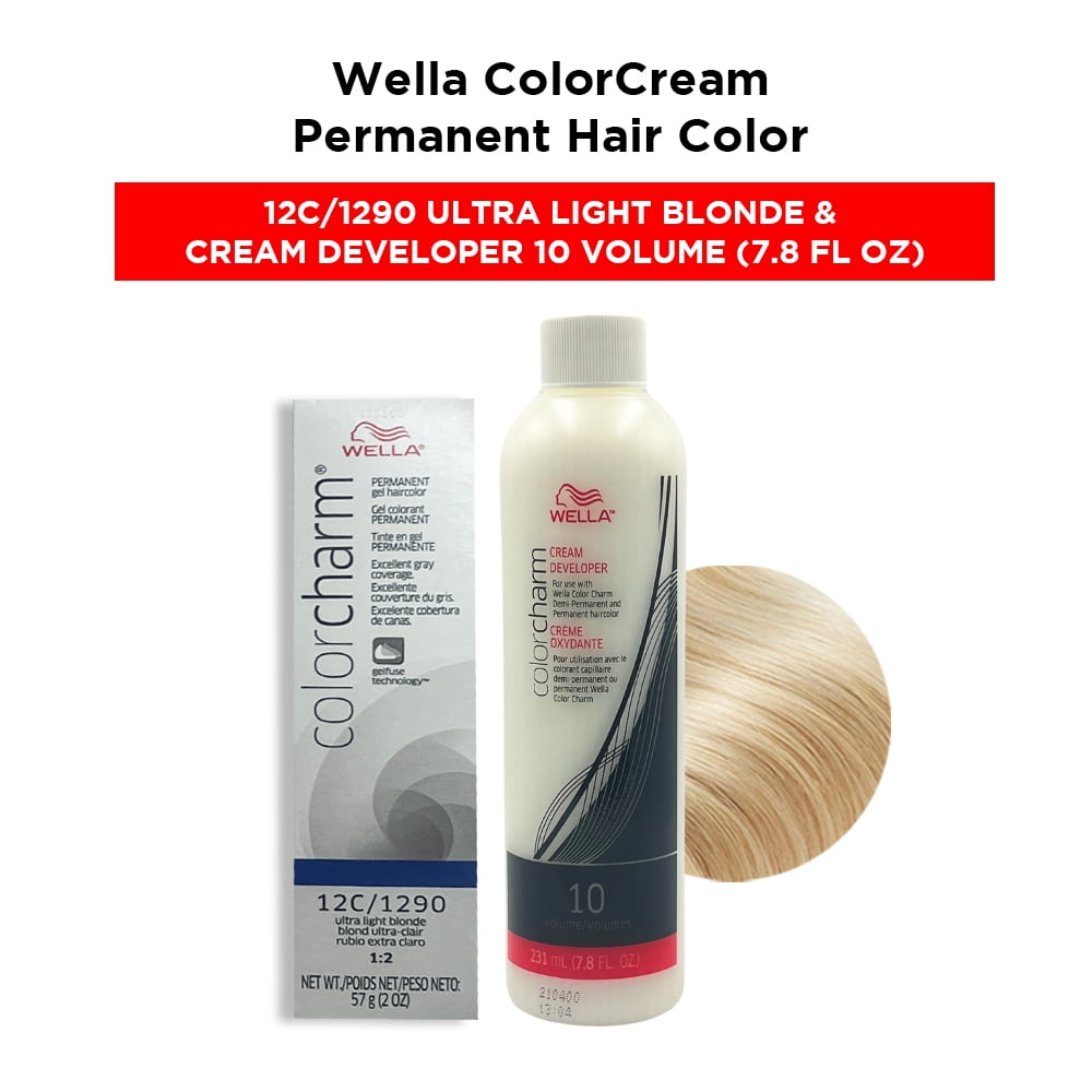 Wella Color Cream Permanent Gel Hair Color - 2 oz ( 12C/1290 Ultra ...