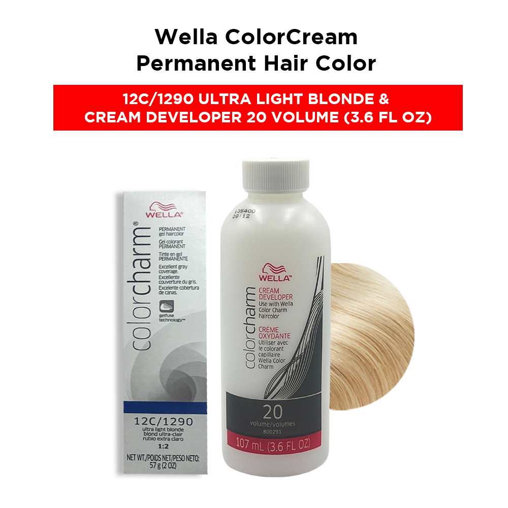 Wella Color Cream Permanent Gel Hair Color - 2 oz ( 12C/1290 Ultra ...