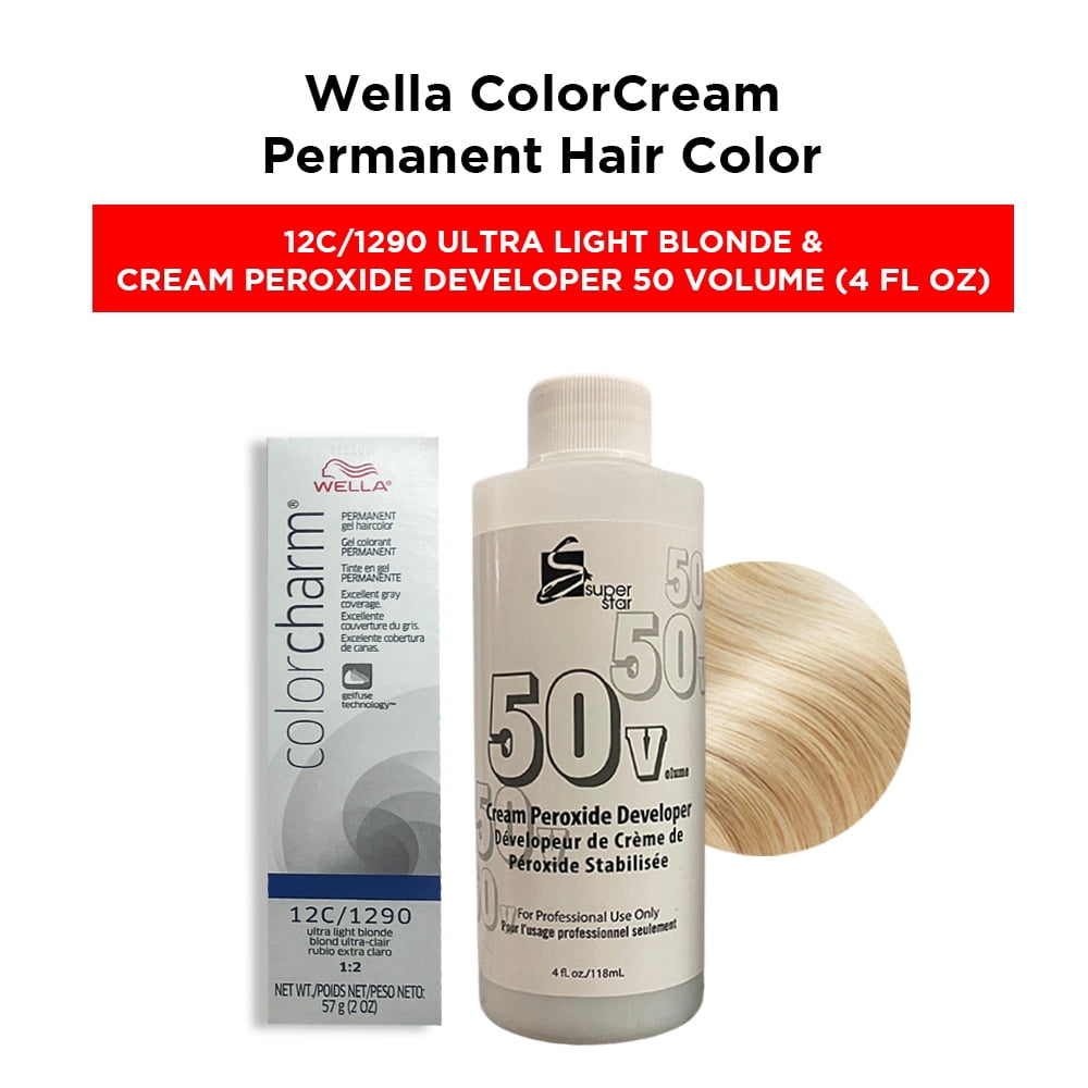 Wella Color Cream Permanent Gel Hair Color - 2 oz ( 12C/1290 Ultra ...
