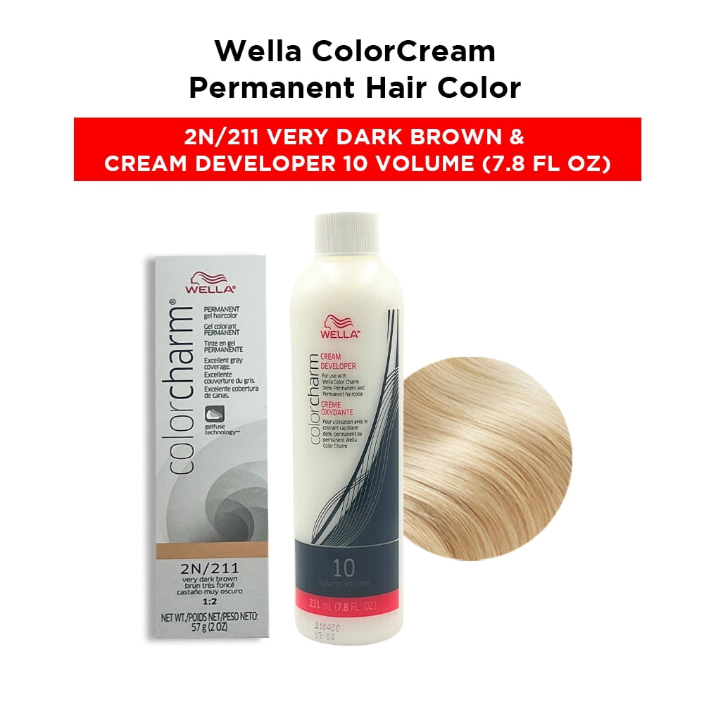 Wella Color Cream Permanent Gel Hair Color - 2 oz ( 2N/211 Very Dark ...