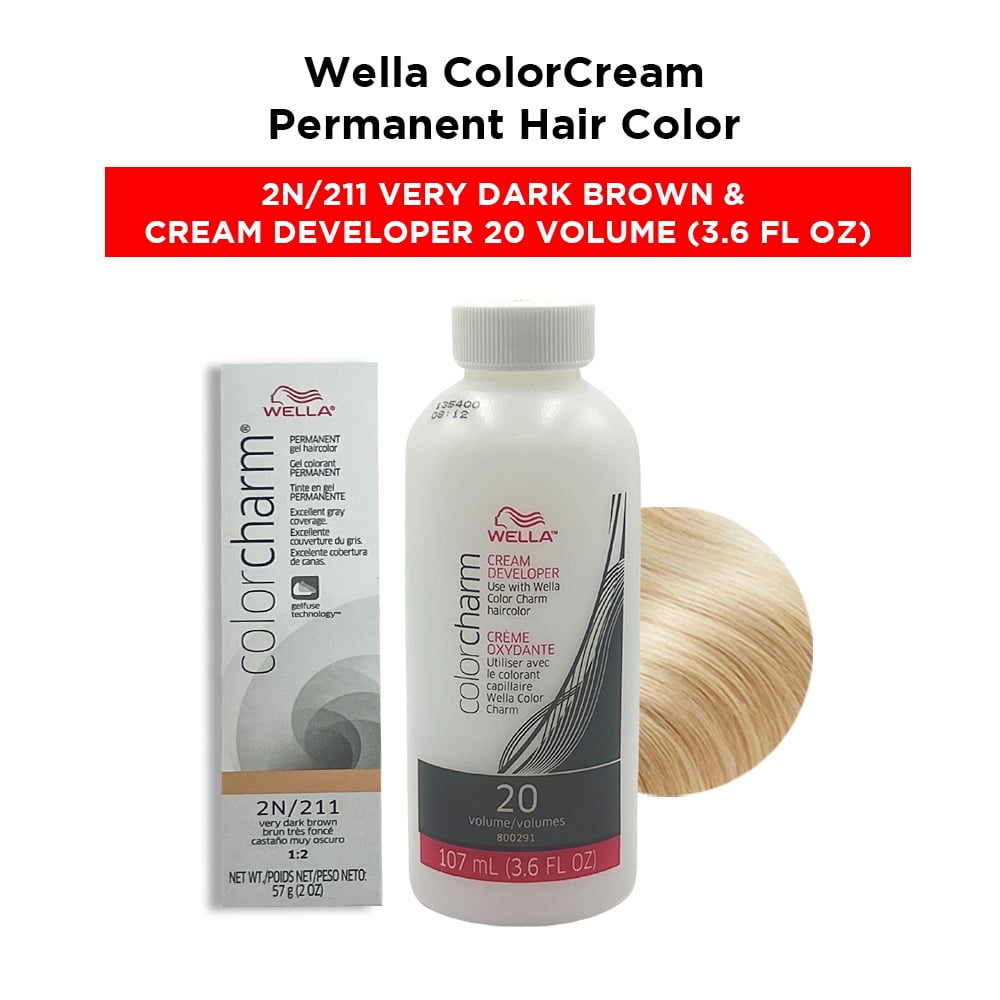 Wella Color Cream Permanent Gel Hair Color - 2 oz ( 2N/211 Very Dark ...
