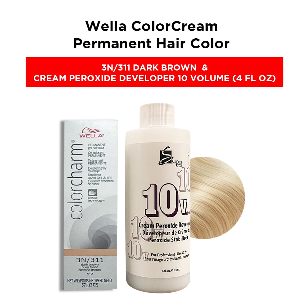 Wella Color Cream Permanent Gel Hair Color - 2 oz ( 3N/311 Dark Brown ...