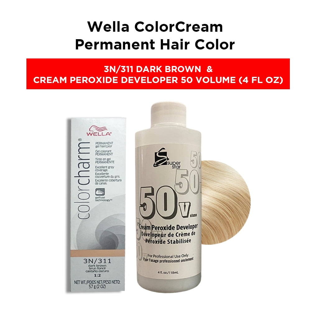 Wella Color Cream Permanent Gel Hair Color - 2 oz ( 3N/311 Dark Brown ...