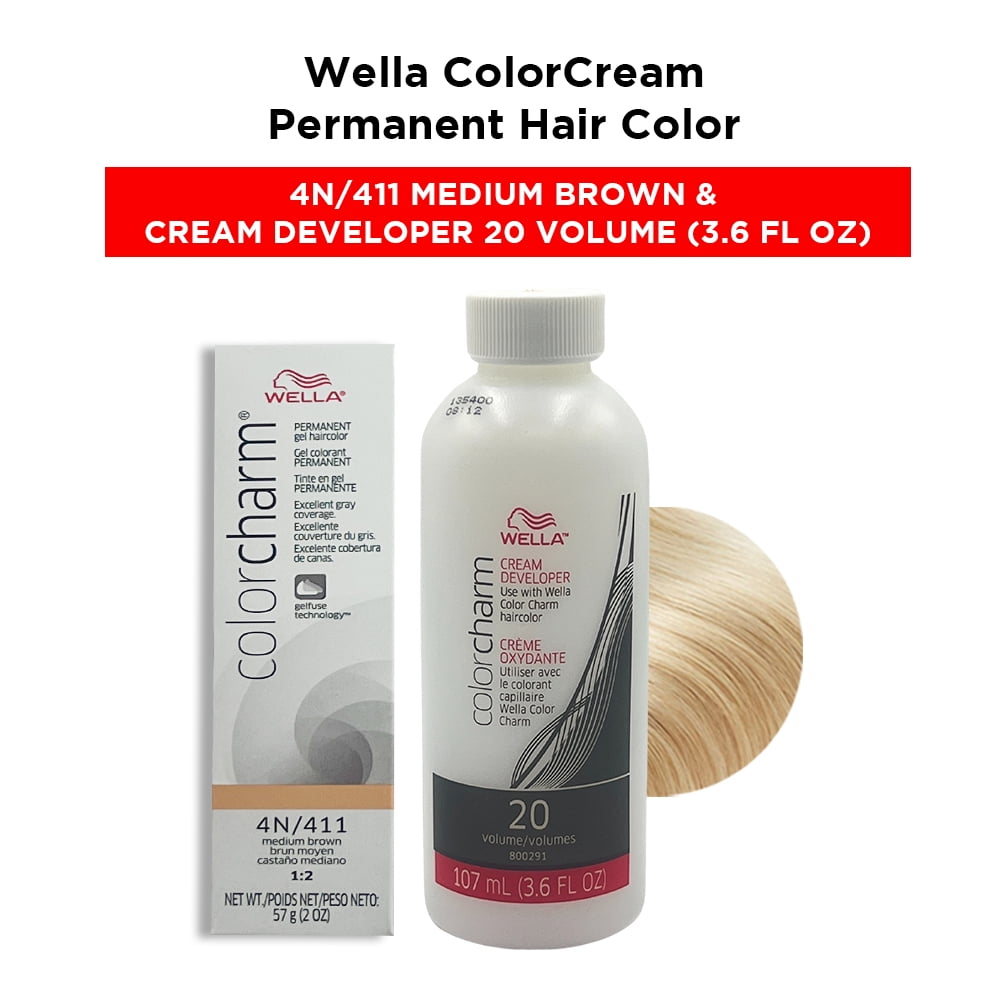 Wella Color Cream Permanent Gel Hair Color - 2 oz ( 4N/411 Medium Brown ...