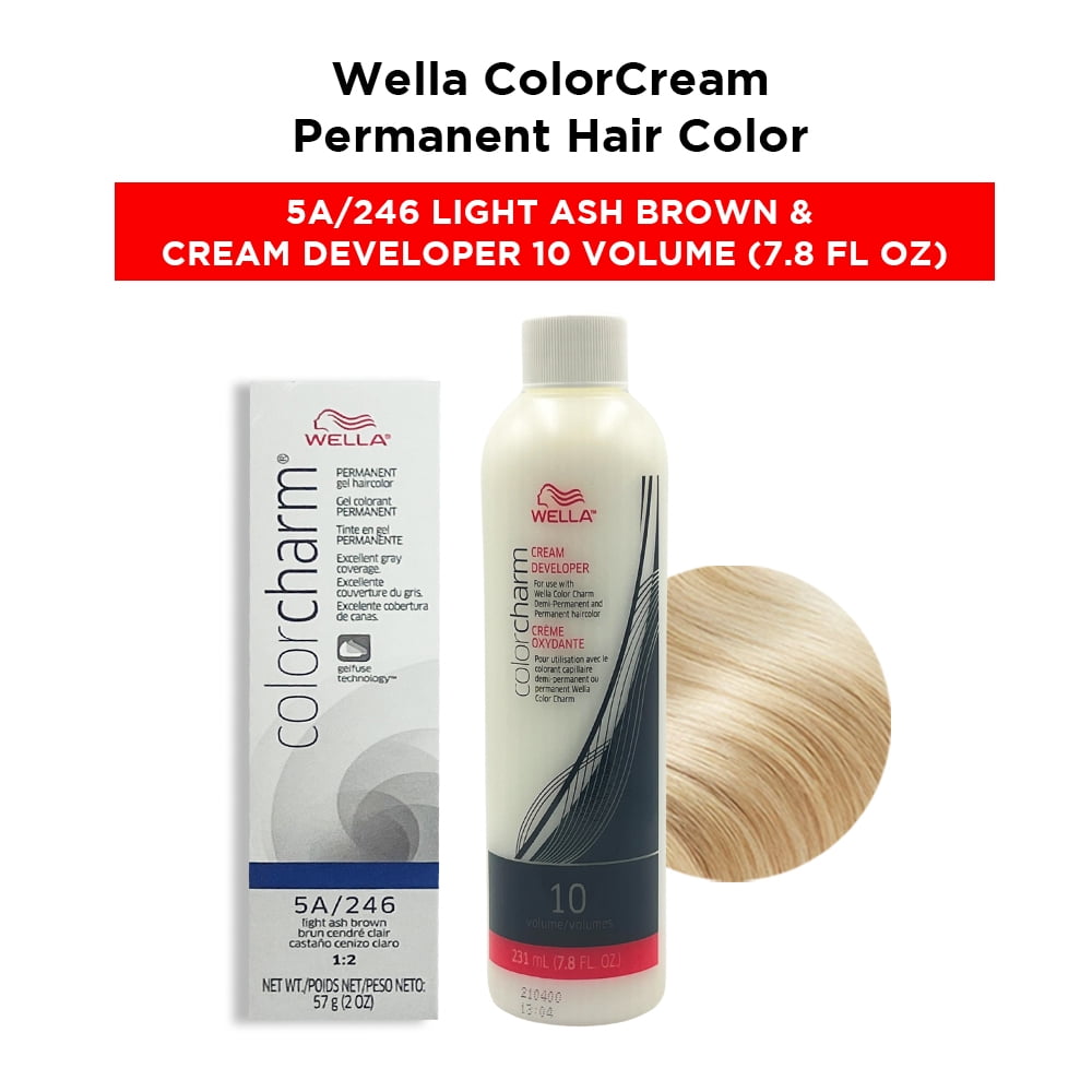 Wella Color Cream Permanent Gel Hair Color - 2 oz ( 5A/246 Light Ash ...