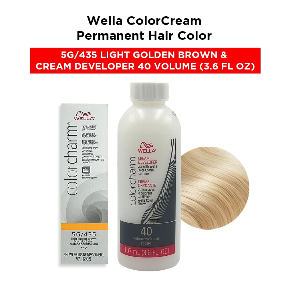 Wella Color Cream Permanent Gel Hair Color - 2 oz ( 5G/435 Light Golden ...
