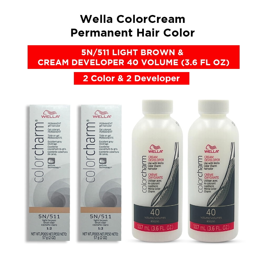 Wella Color Cream Permanent Gel Hair Color - 2 oz ( 5N/511 Light Brown ...
