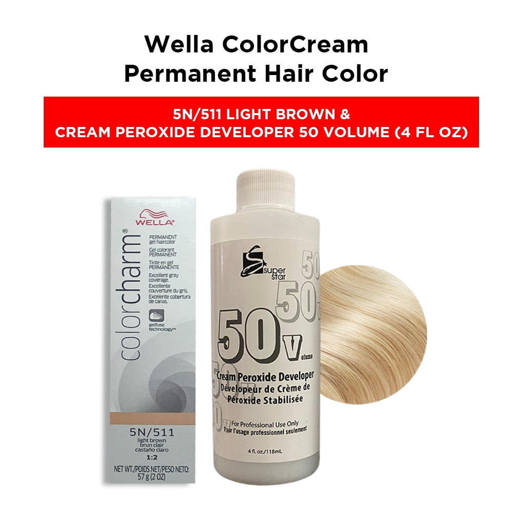 Wella Color Cream Permanent Gel Hair Color - 2 oz ( 5N/511 Light Brown ...