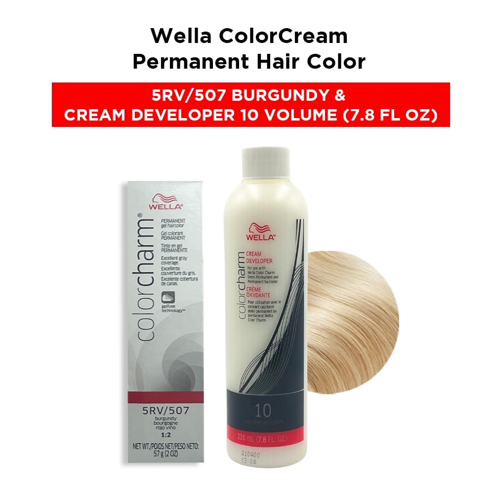 Wella Color Cream Permanent Gel Hair Color - 2 oz ( 5RV/507 Burgundy ...