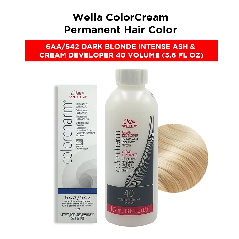 Wella Color Cream Permanent Gel Hair Color - 2 oz ( 6AA/542 Dark Blonde ...