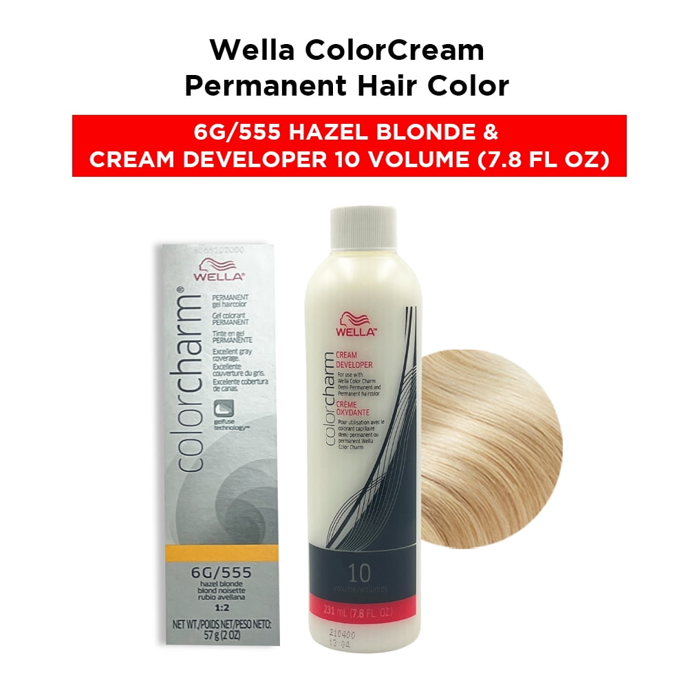 Wella Color Cream Permanent Gel Hair Color - 2 oz ( 6G/555 Hazel Blonde ...