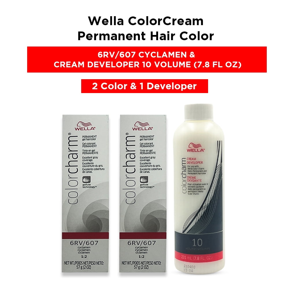 Wella Color Cream Permanent Gel Hair Color - 2 oz ( 6RV/607 Cyclamen ...