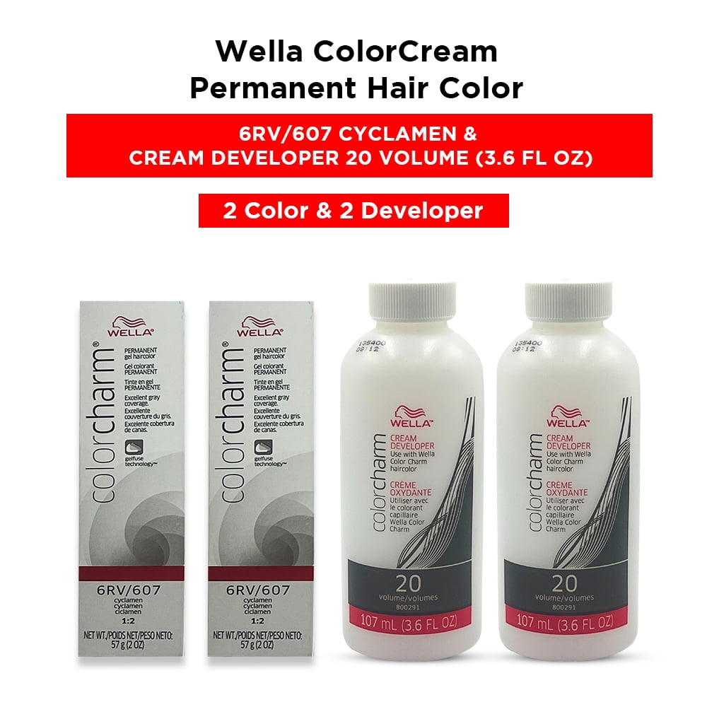 Wella Color Cream Permanent Gel Hair Color - 2 oz ( 6RV/607 Cyclamen ...