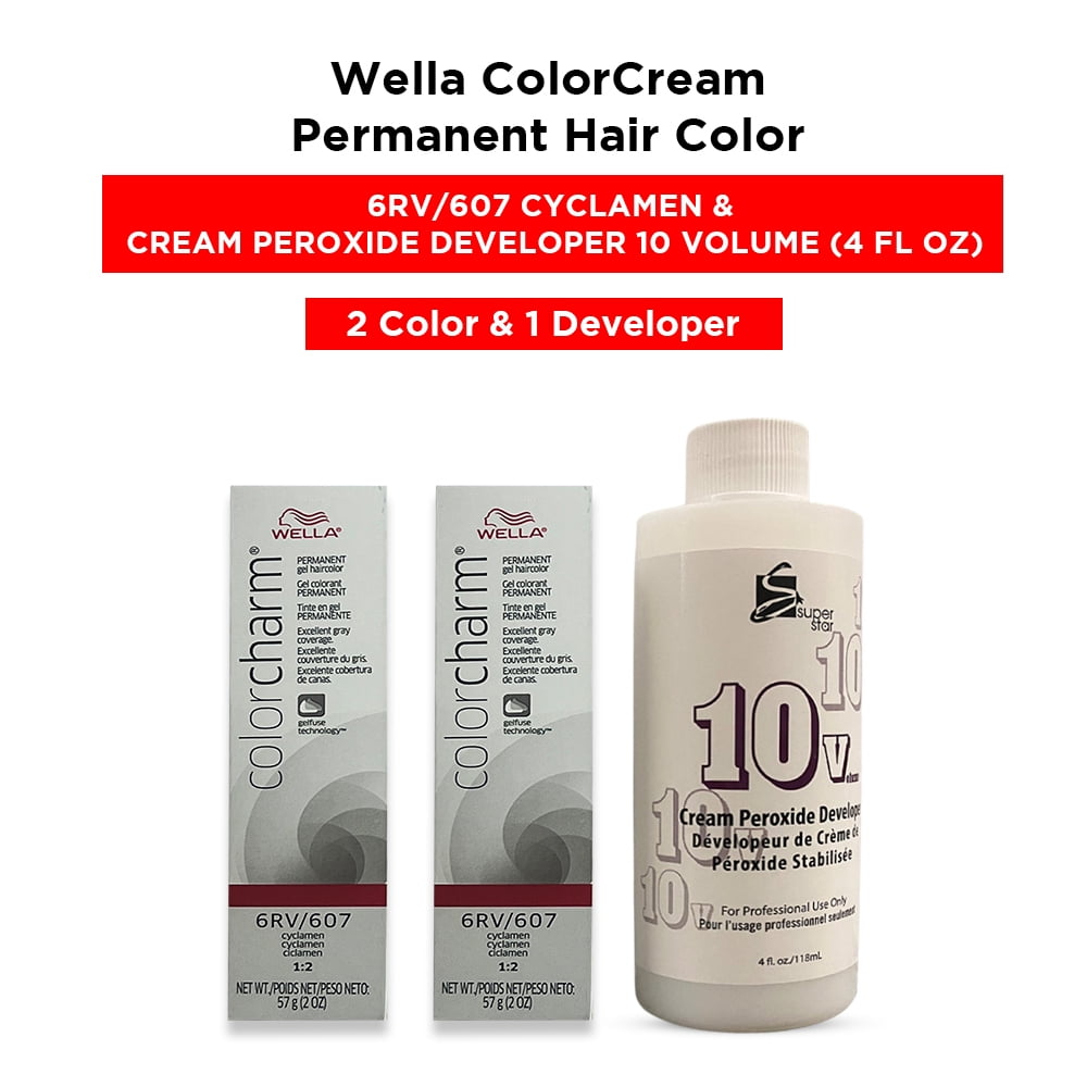 Wella Color Cream Permanent Gel Hair Color - 2 oz ( 6RV/607 Cyclamen ...