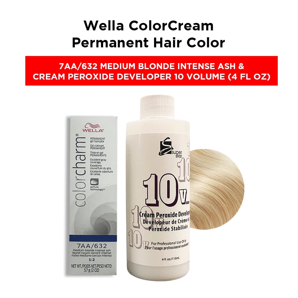 Wella Color Cream Permanent Gel Hair Color - 2 oz ( 7AA/632 Medium ...