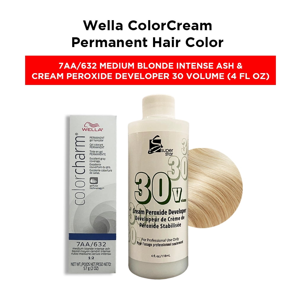 Wella Color Cream Permanent Gel Hair Color - 2 oz ( 7AA/632 Medium ...