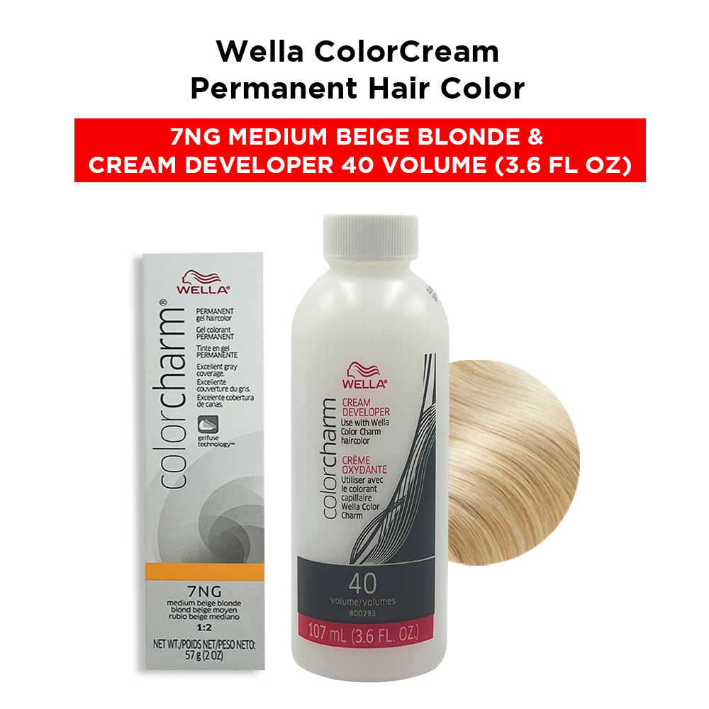 Wella Color Cream Permanent Gel Hair Color - 2 oz ( 7NG Medium Beige ...