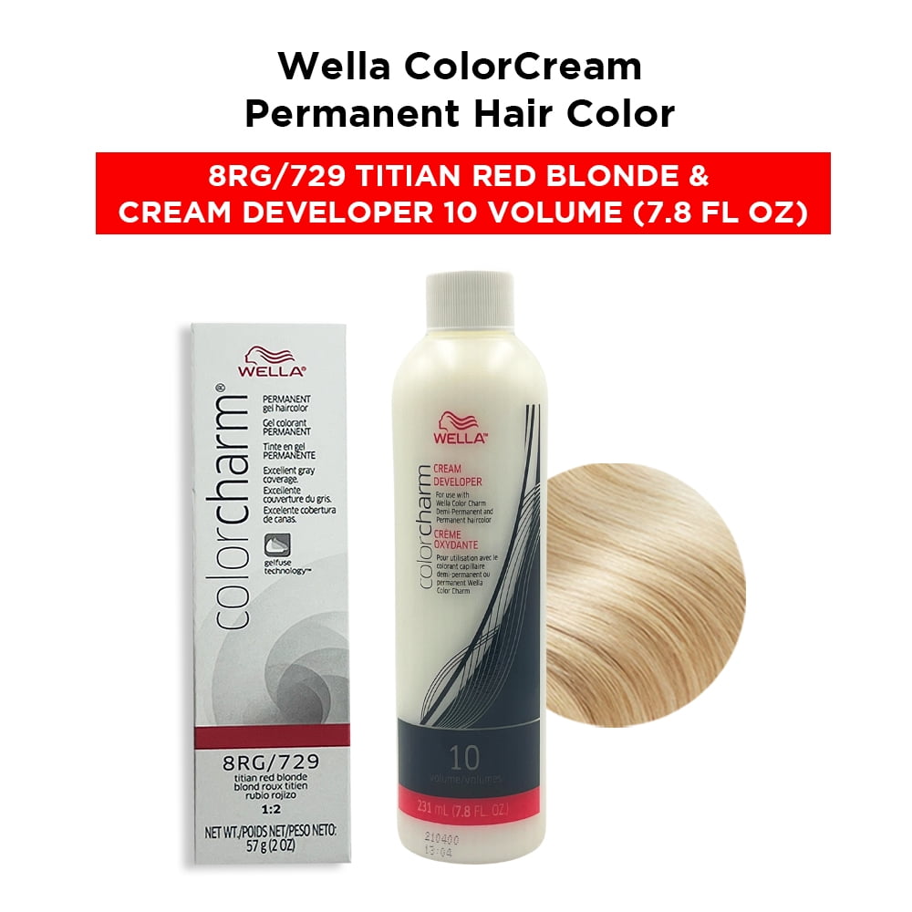 Wella Color Cream Permanent Gel Hair Color - 2 oz ( 8RG/729 Titian Red ...