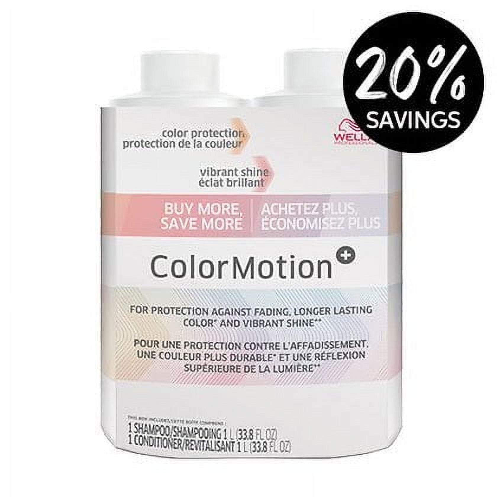 Wella ColorMotion+ Shampoo and Conditioner, Liter Duo, Hair Color Shine ...