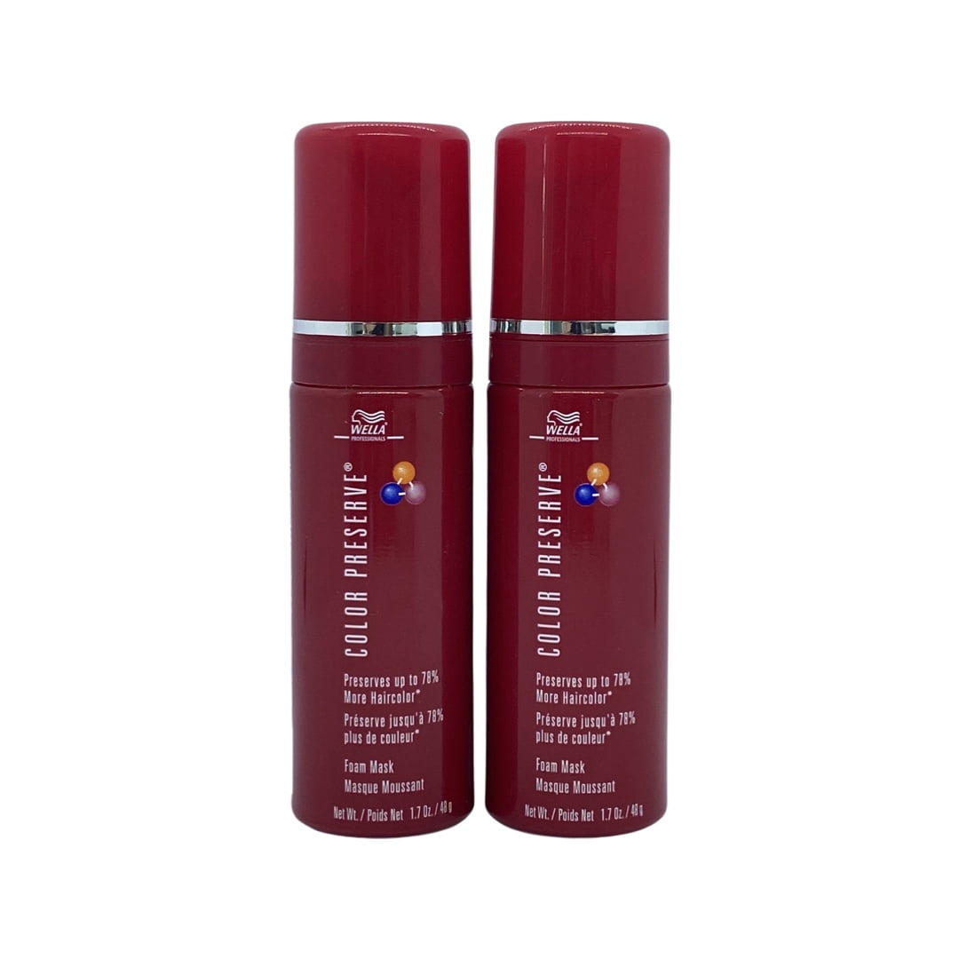 Wella Color Preserve Strengthening Foam Mousse 1.7 Oz (Pack of 2 ...