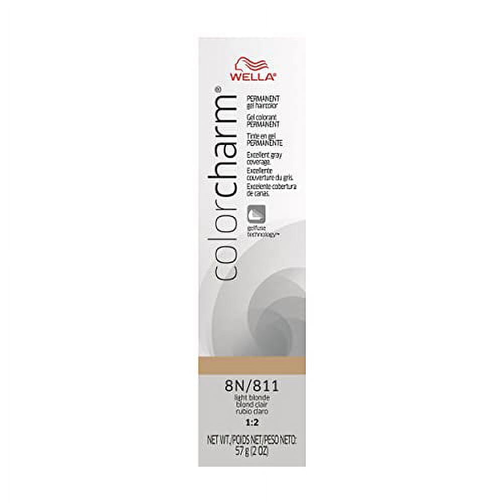 Wella ColorCharm Permanent Gel, Hair Color for Gray Coverage, 8N Light ...