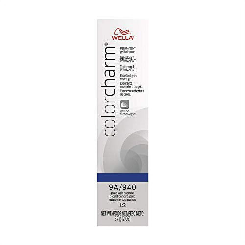 Wella ColorCharm Permanent Gel, Hair Color for Gray Coverage, 9A Pale ...