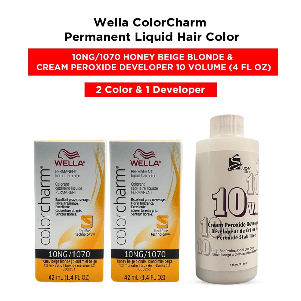Wella ColorCharm Permanent Liquid Hair Color Toner - 1.4 oz ( 10NG/1070 ...