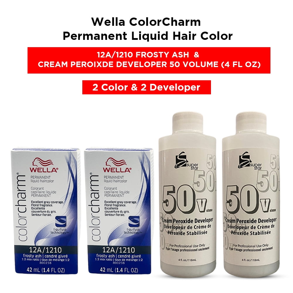 Wella ColorCharm Permanent Liquid Hair Color Toner - 1.4 oz ( 12A/1210 ...