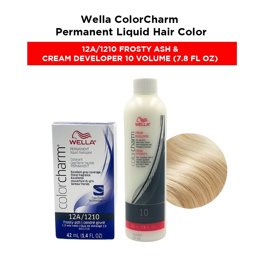 Wella ColorCharm Permanent Liquid Hair Color Toner - 1.4 oz ( 12A/1210 ...