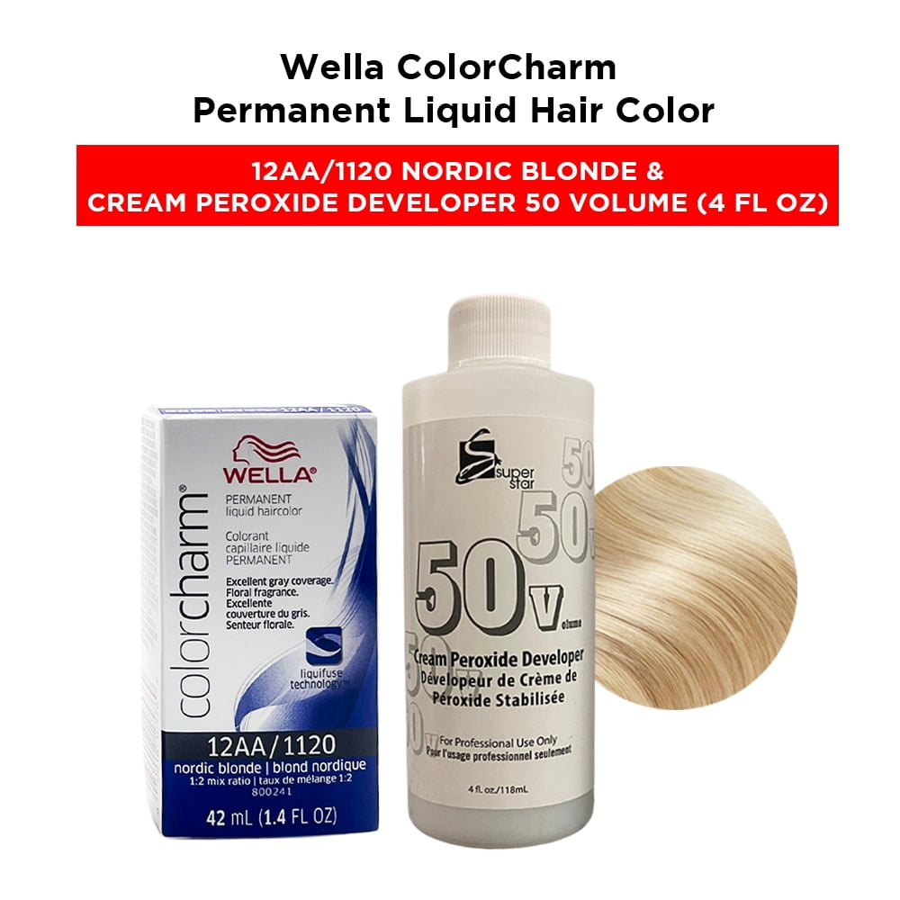 Wella ColorCharm Permanent Liquid Hair Color Toner - 1.4 oz ( 12AA/1120 ...