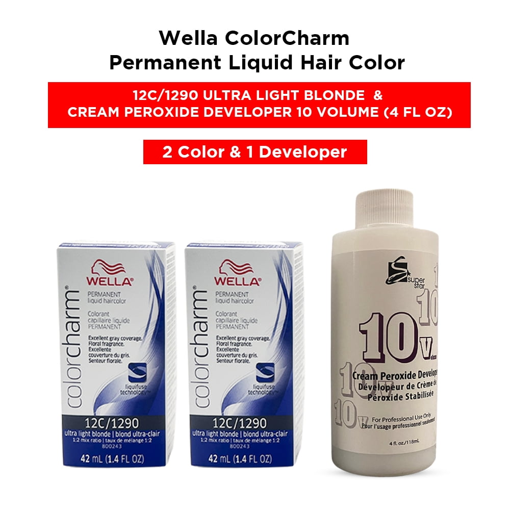 Wella ColorCharm Permanent Liquid Hair Color Toner - 1.4 oz ( 12C/1290 ...