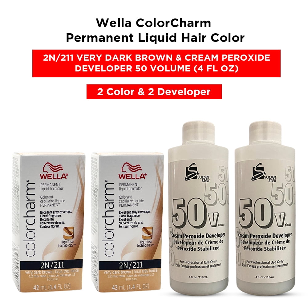 Wella ColorCharm Permanent Liquid Hair Color Toner - 1.4 oz ( 2N/211 ...