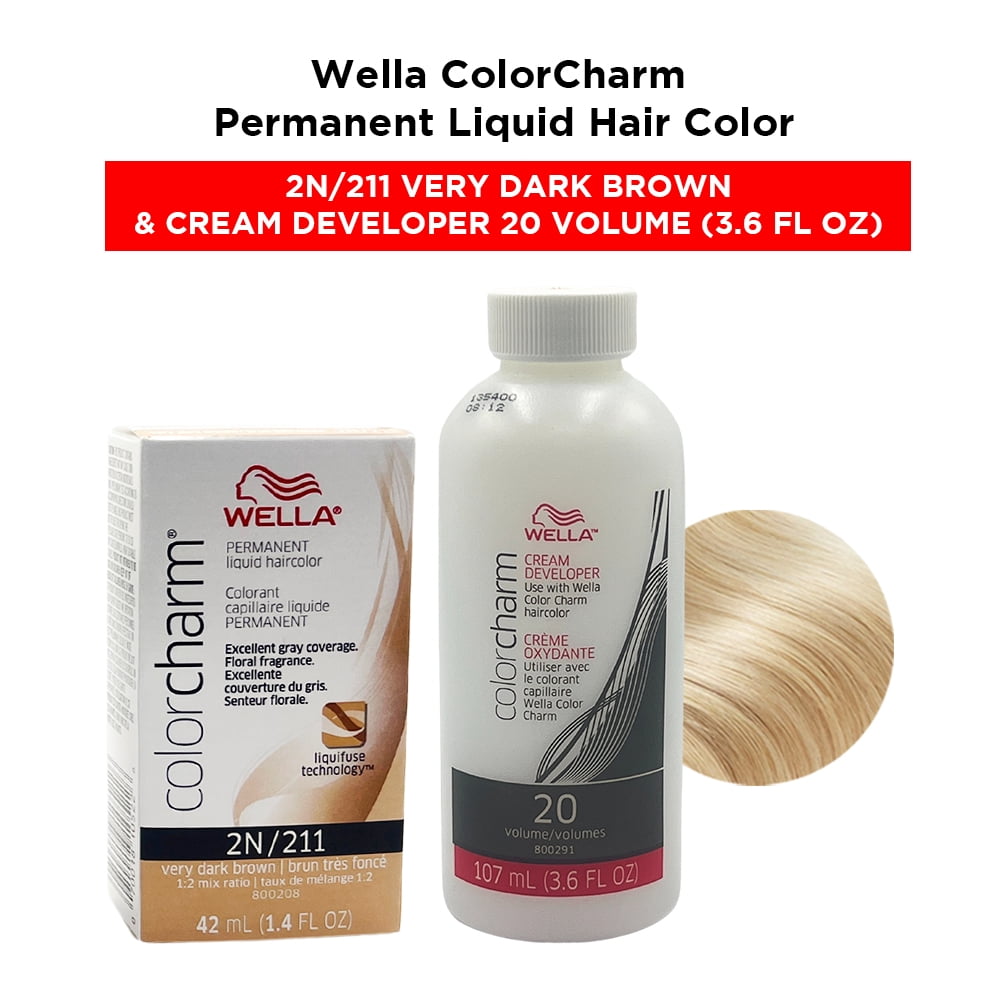 Wella ColorCharm Permanent Liquid Hair Color Toner - 1.4 oz ( 2N/211 ...