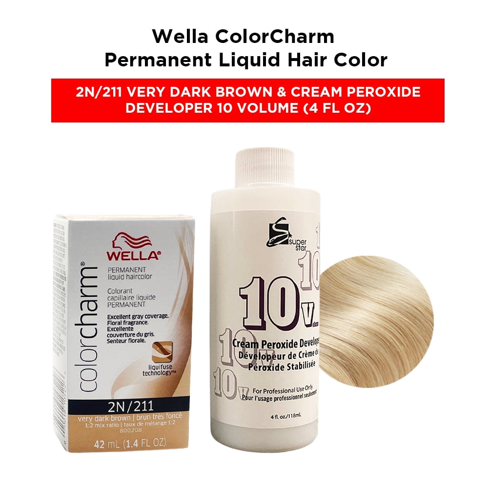 Wella ColorCharm Permanent Liquid Hair Color Toner - 1.4 oz ( 2N/211 ...