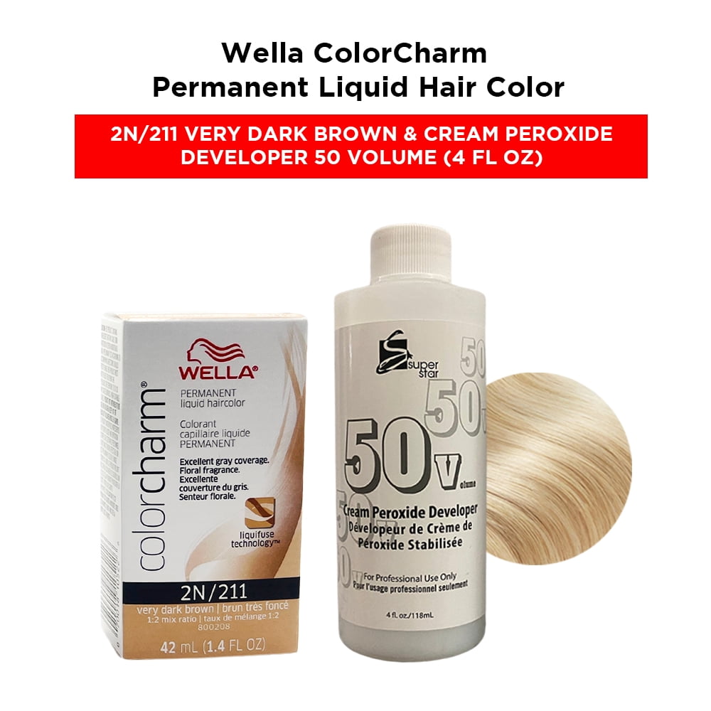Wella ColorCharm Permanent Liquid Hair Color Toner - 1.4 oz ( 2N/211 ...