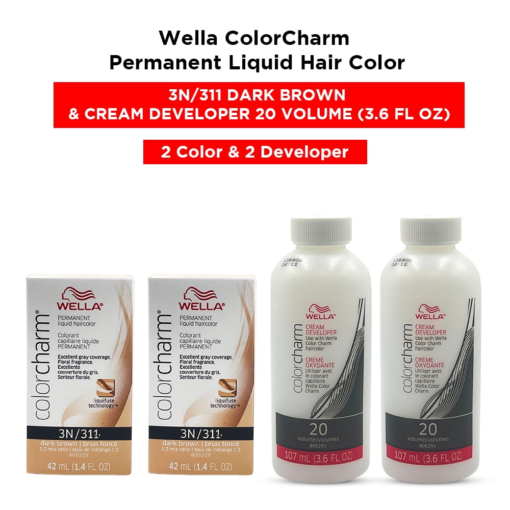 Wella ColorCharm Permanent Liquid Hair Color Toner - 1.4 oz ( 3N/311 ...