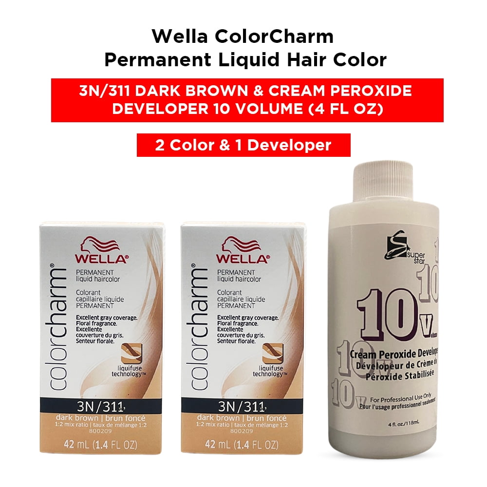 Wella ColorCharm Permanent Liquid Hair Color Toner - 1.4 oz ( 3N/311 ...