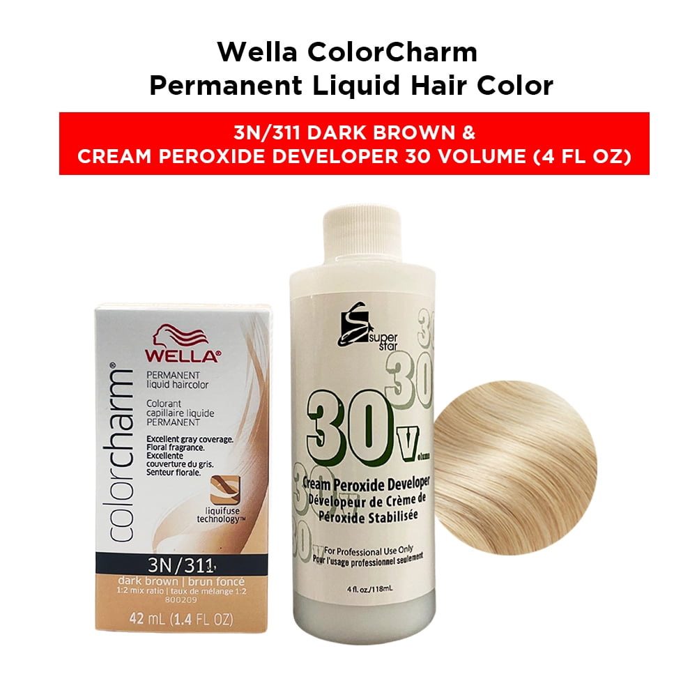 Wella ColorCharm Permanent Liquid Hair Color Toner - 1.4 oz ( 3N/311 ...