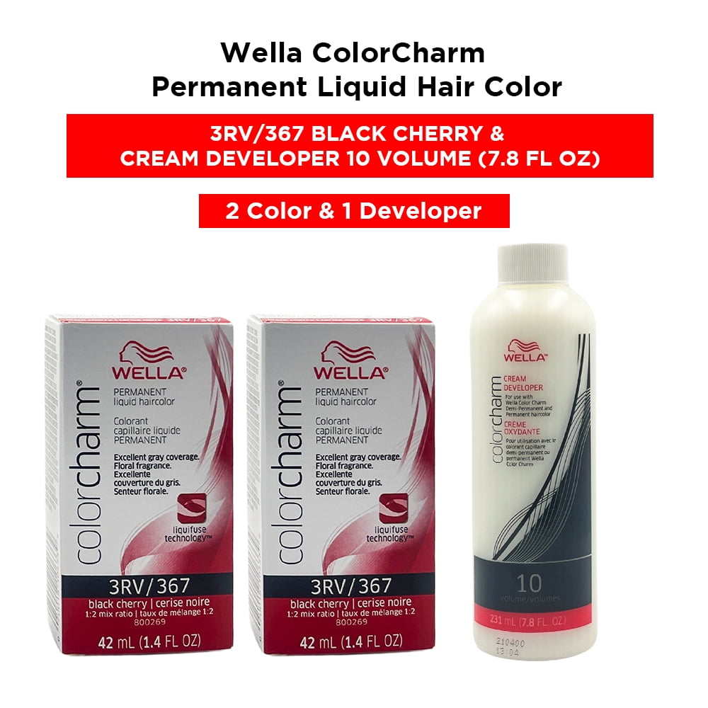 Wella ColorCharm Permanent Liquid Hair Color Toner - 1.4 oz ( 3RV/367 ...