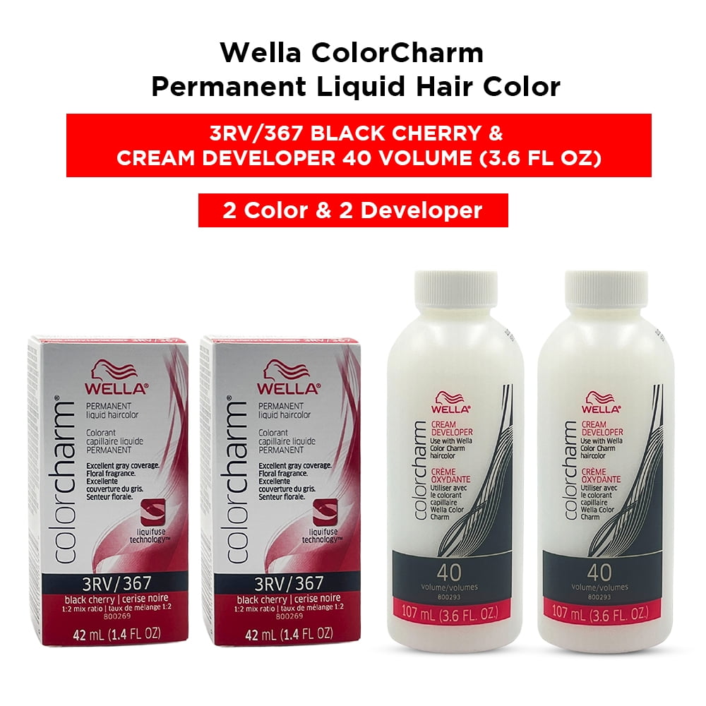 Wella ColorCharm Permanent Liquid Hair Color Toner - 1.4 oz ( 3RV/367 ...