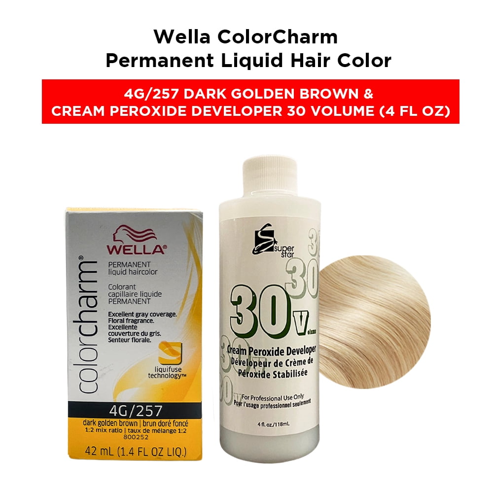 Wella ColorCharm Permanent Liquid Hair Color Toner - 1.4 oz ( 4G/257 ...