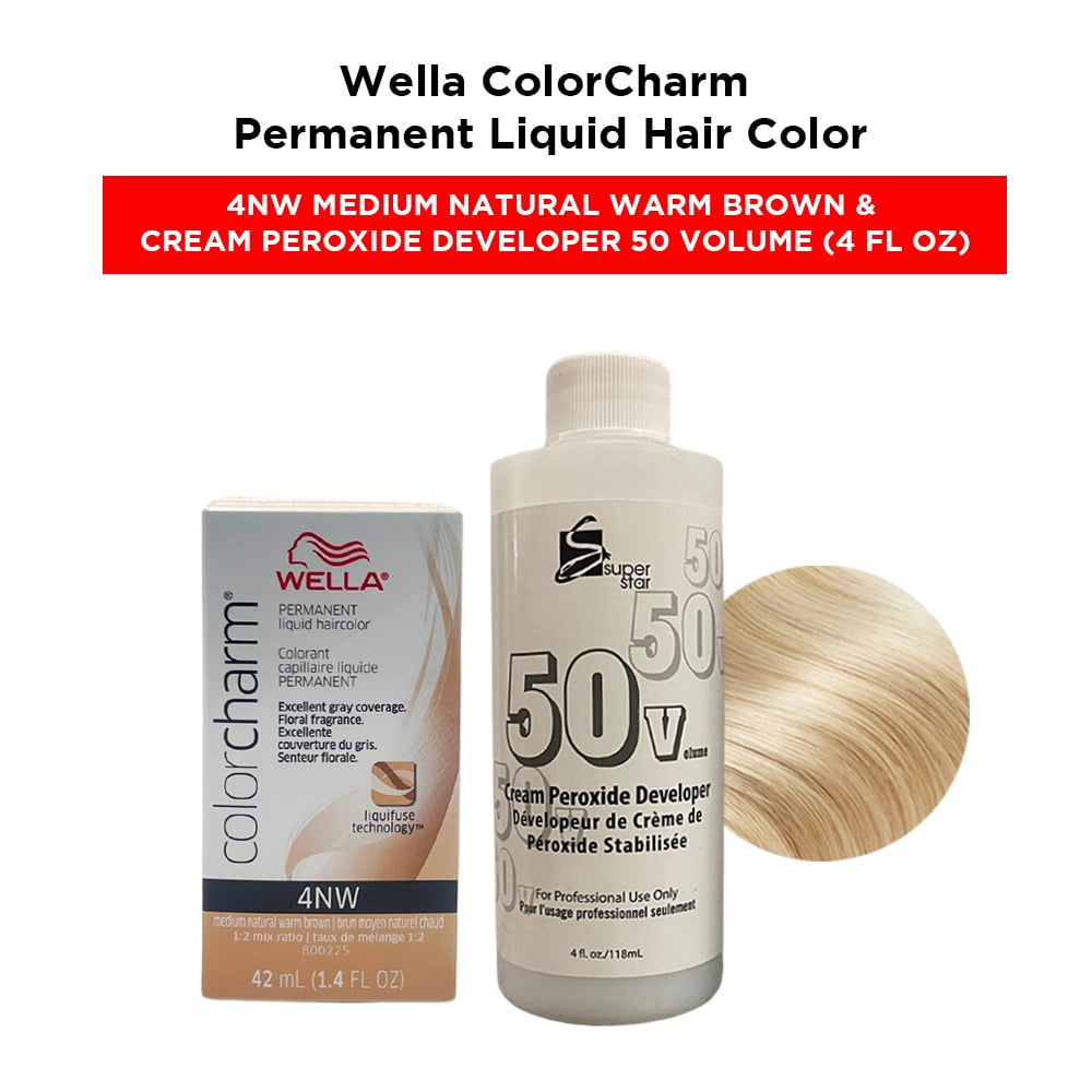 Wella ColorCharm Permanent Liquid Hair Color Toner - 1.4 oz ( 4NW ...