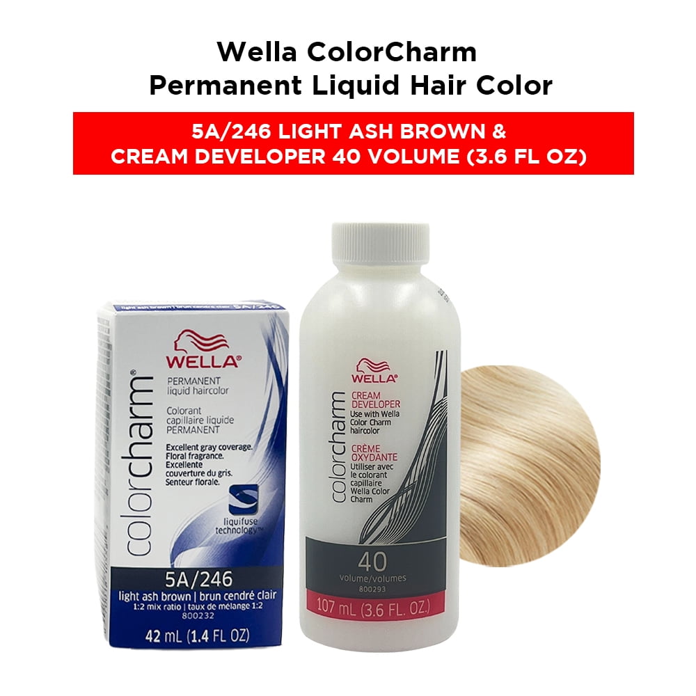 Wella ColorCharm Permanent Liquid Hair Color Toner - 1.4 oz ( 5A/246 ...