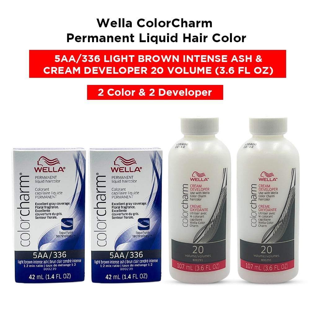 Wella ColorCharm Permanent Liquid Hair Color Toner - 1.4 oz ( 5AA/336 ...