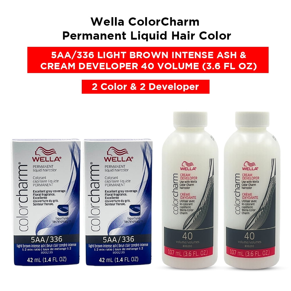Wella ColorCharm Permanent Liquid Hair Color Toner - 1.4 oz ( 5AA/336 ...