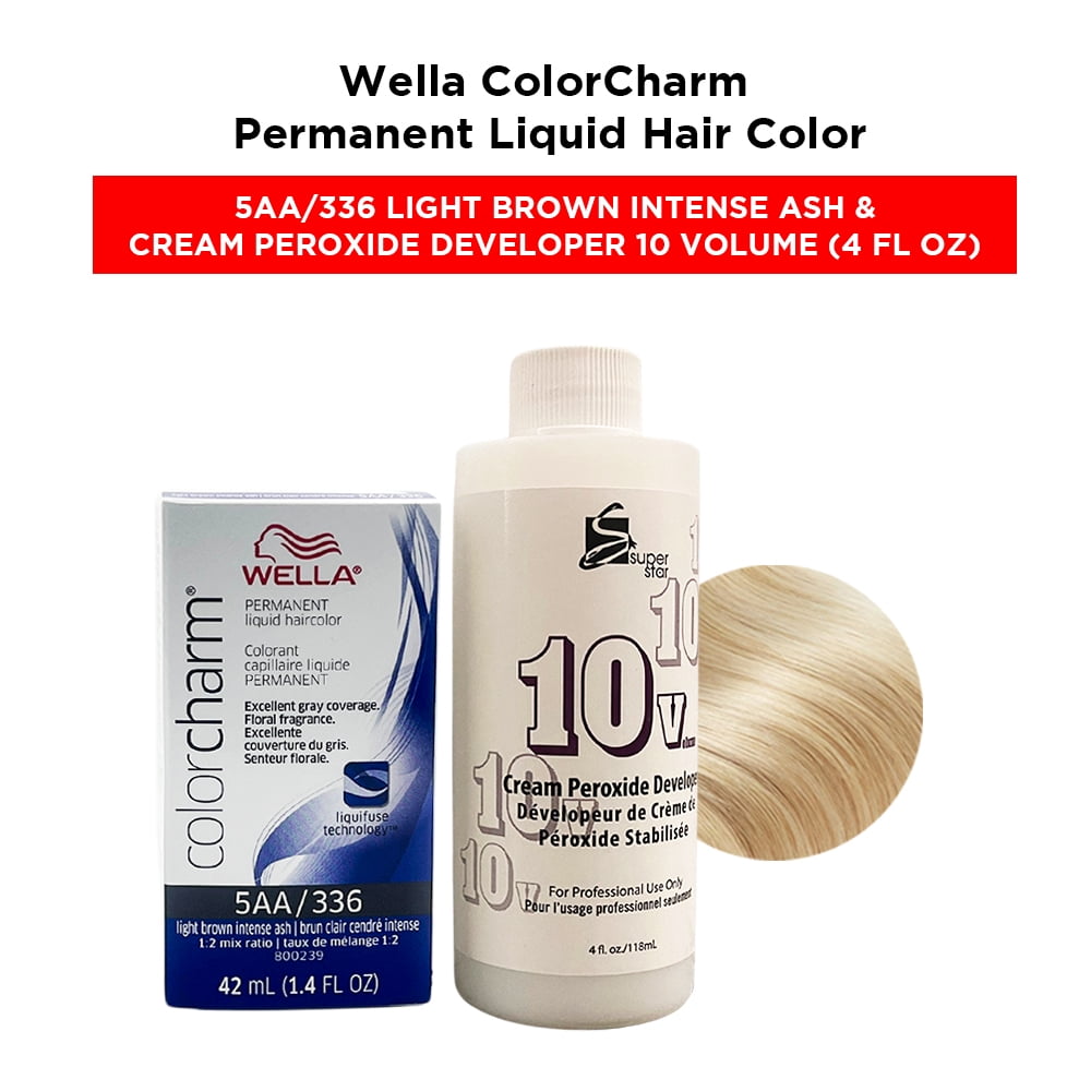 Wella ColorCharm Permanent Liquid Hair Color Toner - 1.4 oz ( 5AA/336 ...