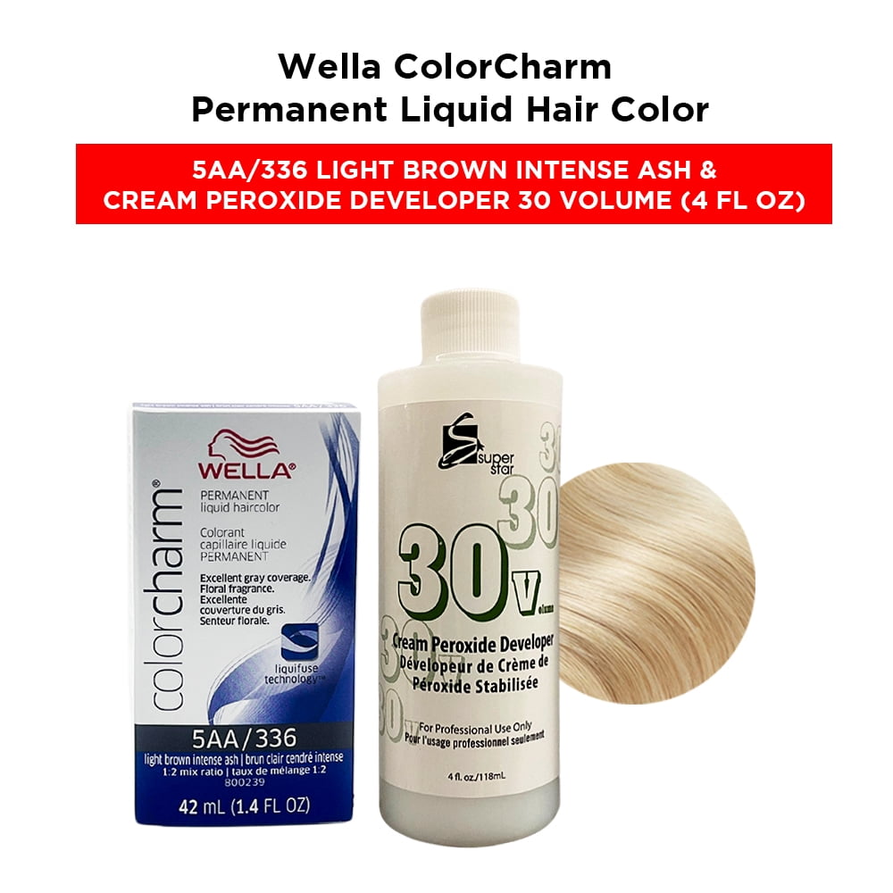 Wella ColorCharm Permanent Liquid Hair Color Toner - 1.4 oz ( 5AA/336 ...