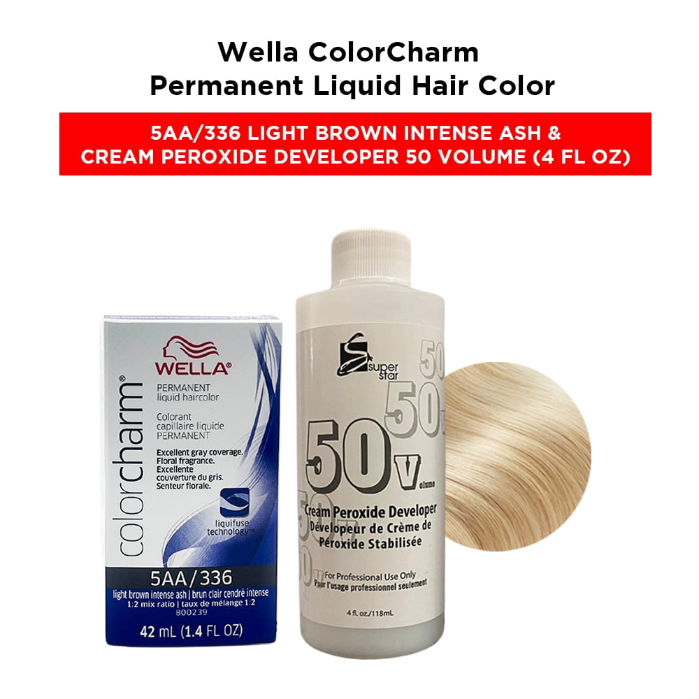 Wella ColorCharm Permanent Liquid Hair Color Toner - 1.4 oz ( 5AA/336 ...