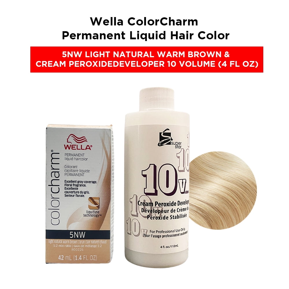 Wella ColorCharm Permanent Liquid Hair Color Toner - 1.4 oz ( 5NW Light ...