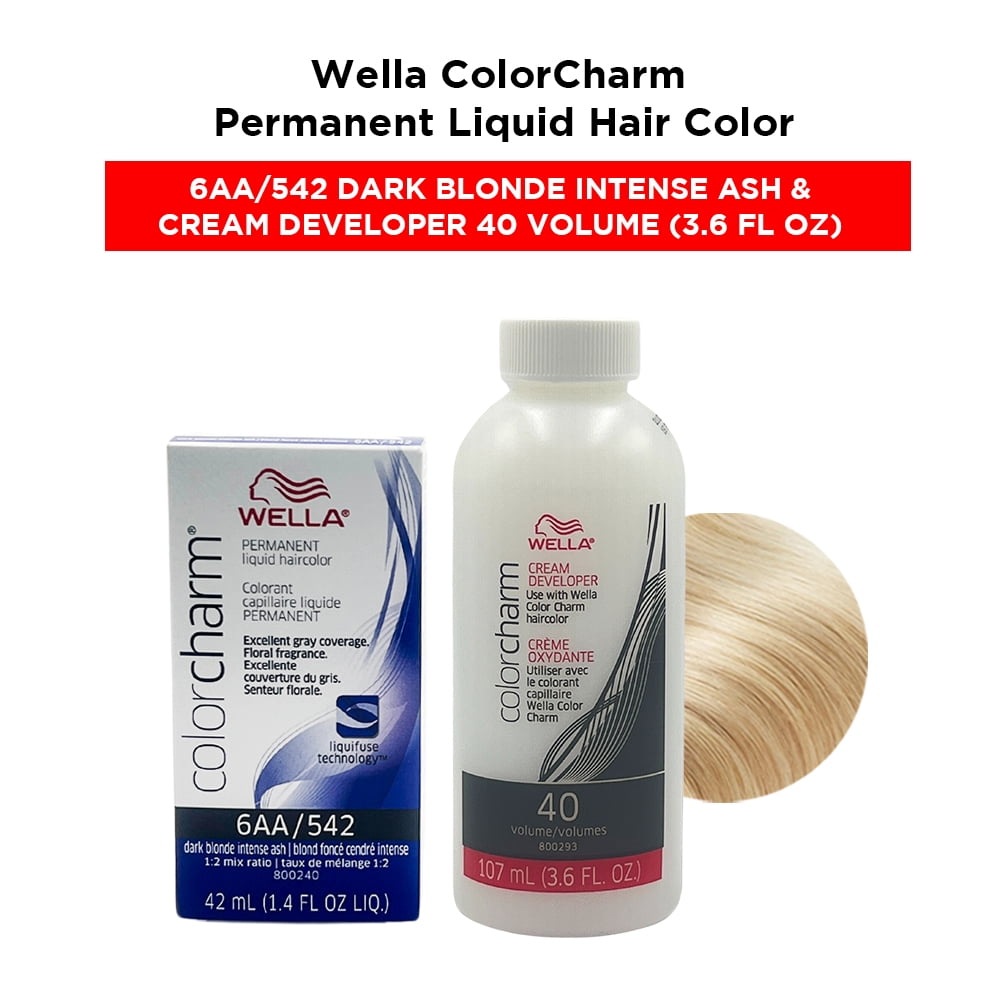 Wella ColorCharm Permanent Liquid Hair Color Toner - 1.4 oz ( 6AA/542 ...